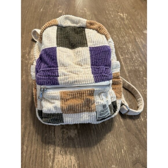 BDG | Bags | Bdg Patchwork Urban Outfitters Mini Corduroy Backpack Zip ...